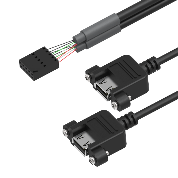 Panel Mount USB Cables, Secure USB 2.0 Integration