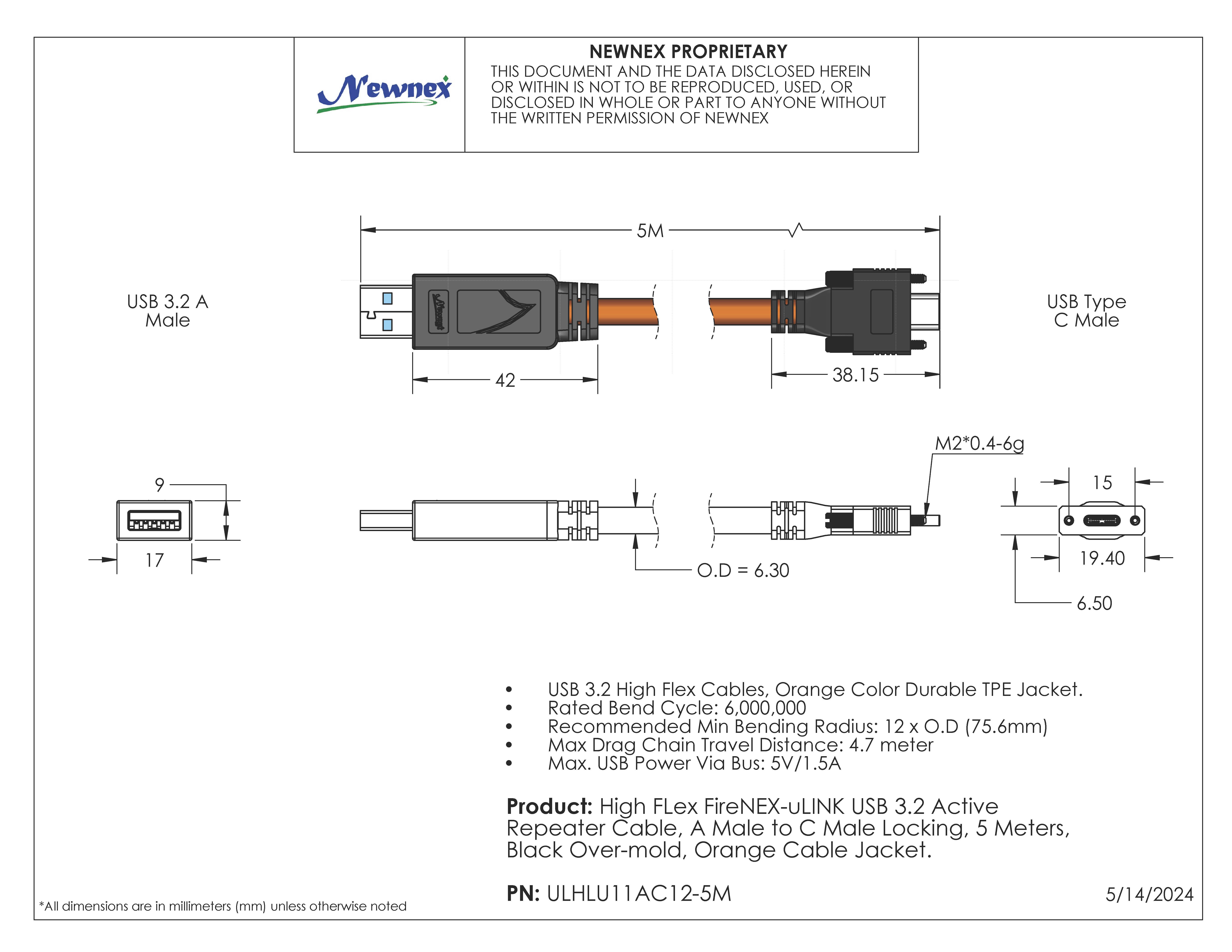 High Flex USB Cable for Robotic Applications