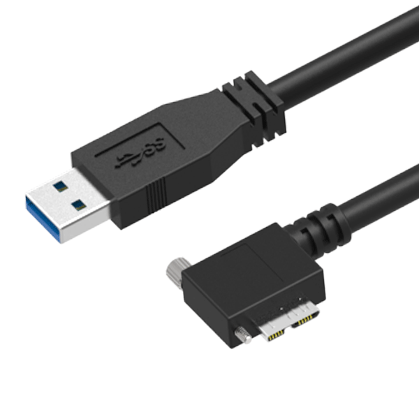 Premium Micro USB 3.0 Cable with Screw Lock and Right Angle Options