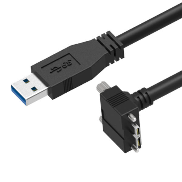 Premium Micro USB 3.0 Cable with Screw Lock and Right Angle Options